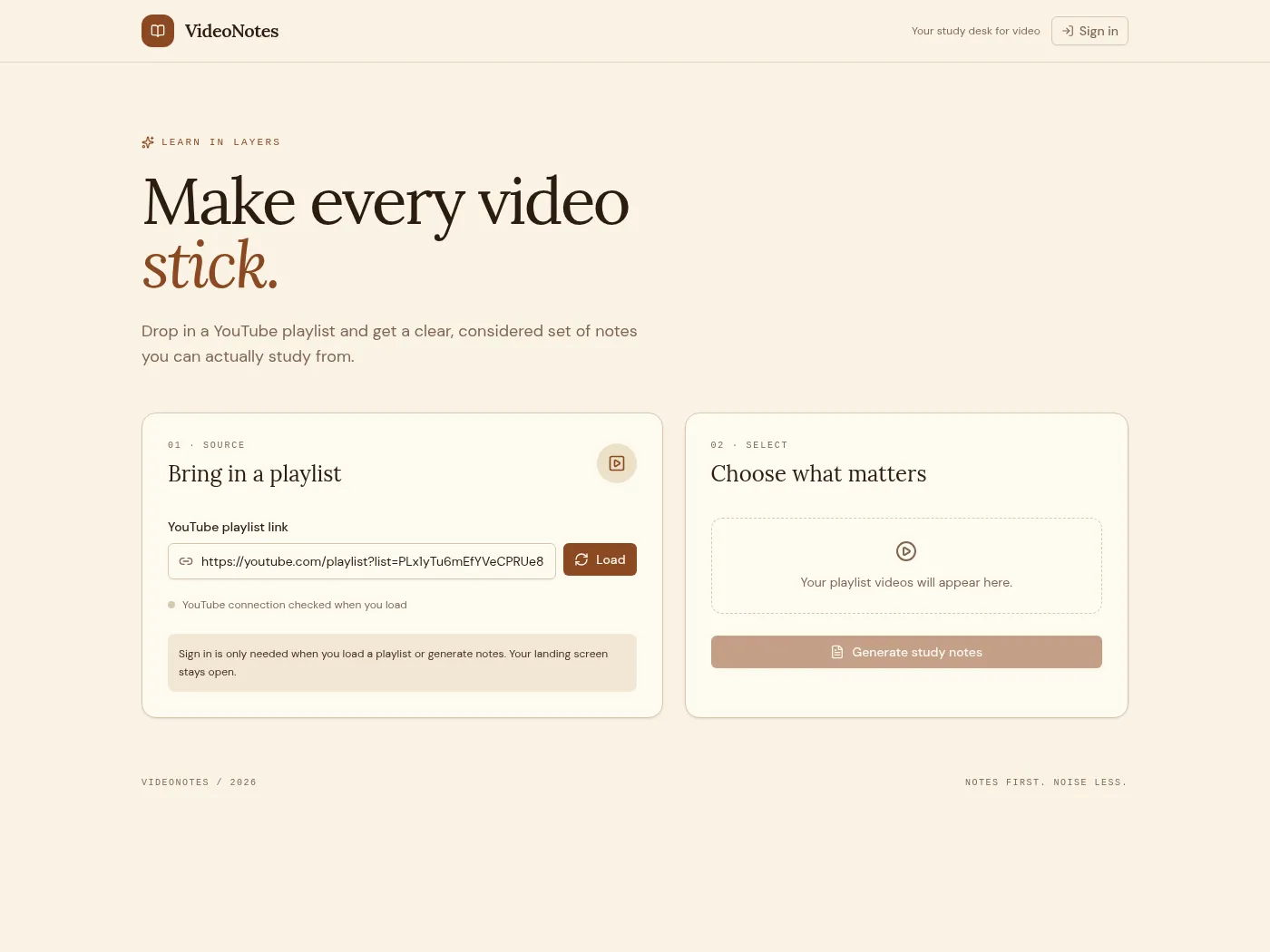VideoNotes Generator