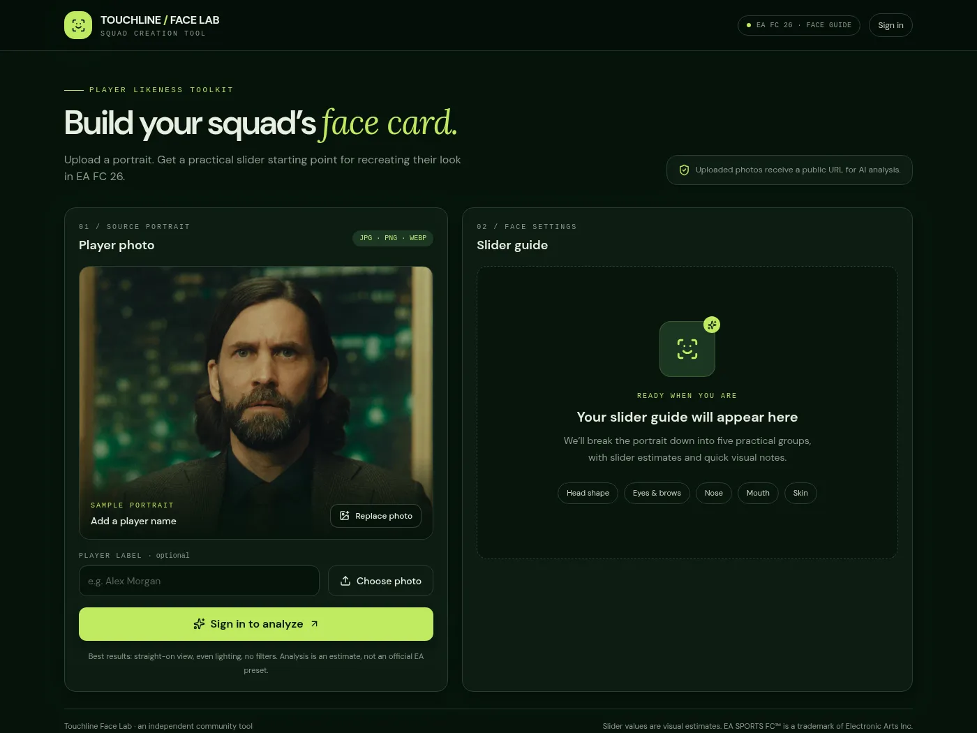 EA FC Face Analyzer