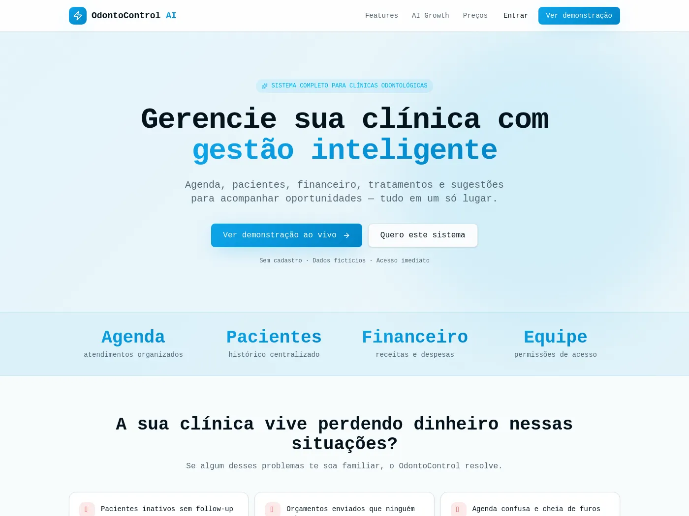 OdontoControl — Template para Alunos