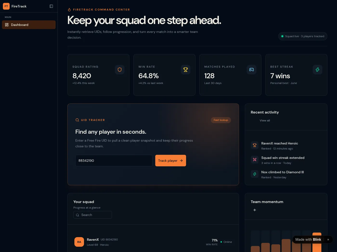 FireTrack Dashboard