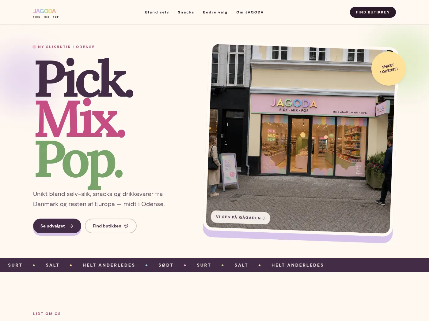 JAGODA Candy Shop Site