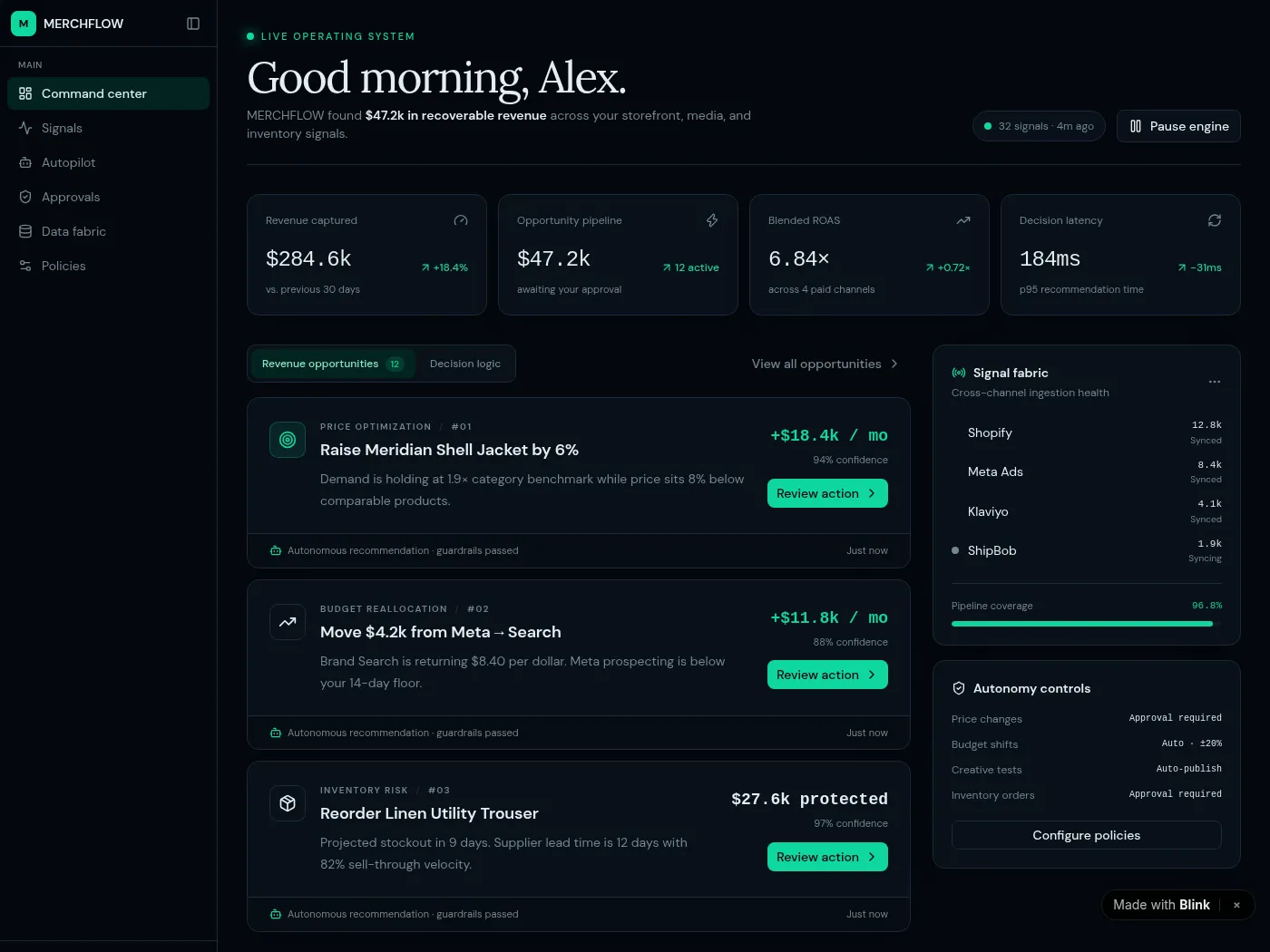MERCHFLOW Autonomous OS