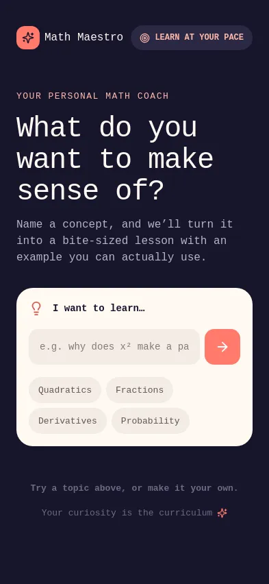 Math Maestro App