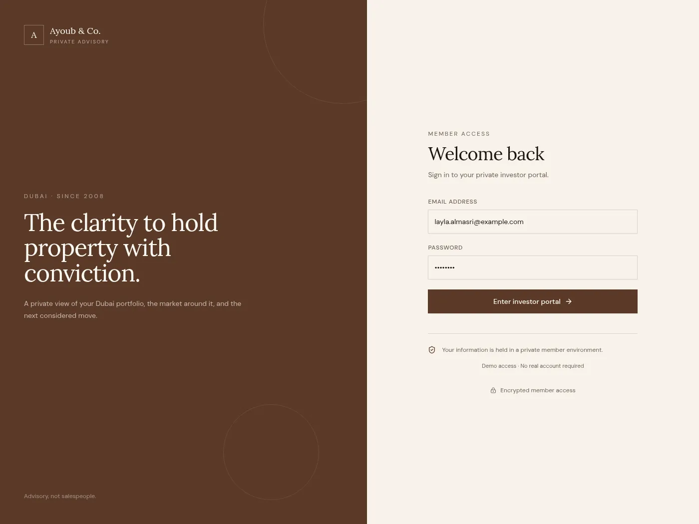 Ayoub & Co. Investor Portal