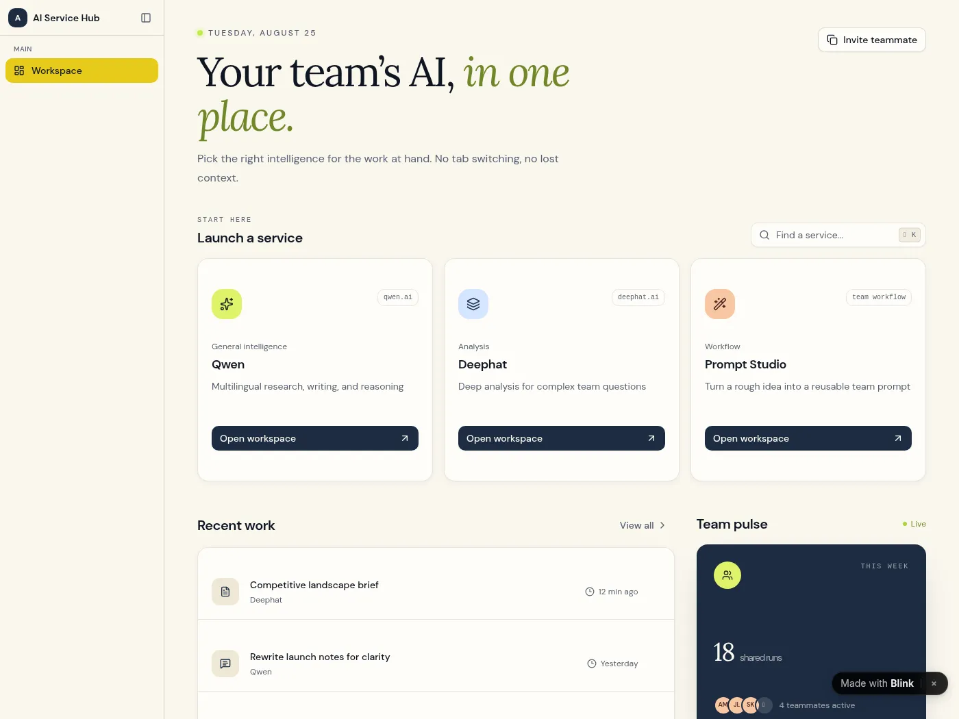 AI Service Hub