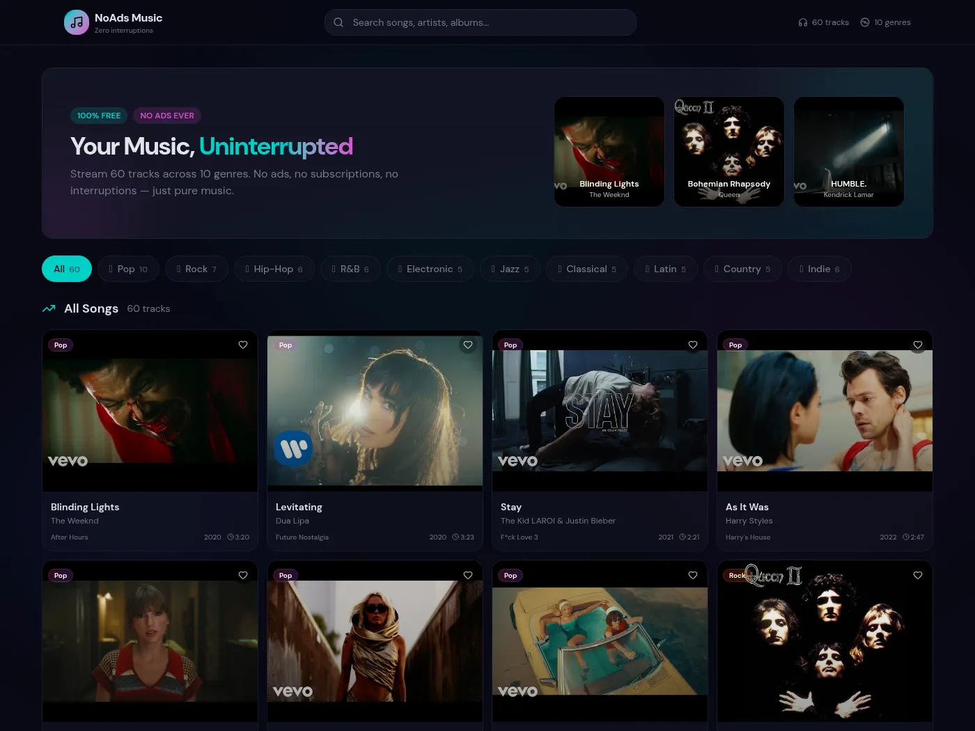 NoAds Music Hub