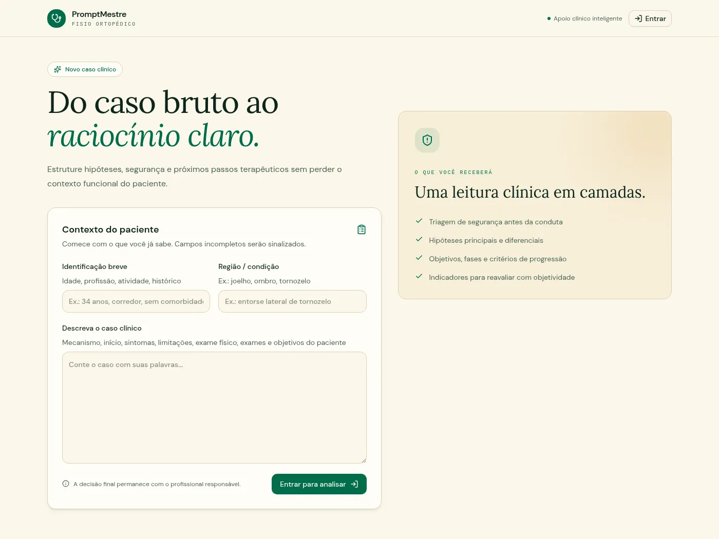 PromptMestre Fisio Ortopédico