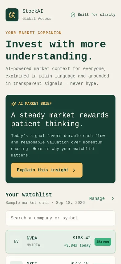 StockAI Global Access