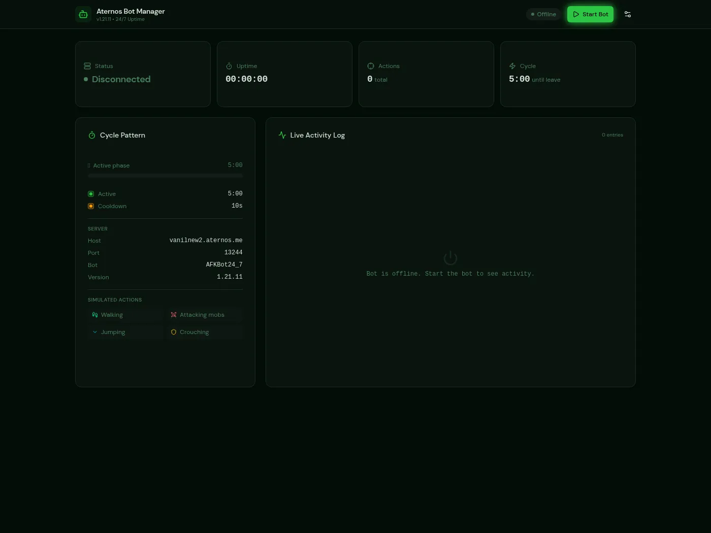 Aternos Bot Manager