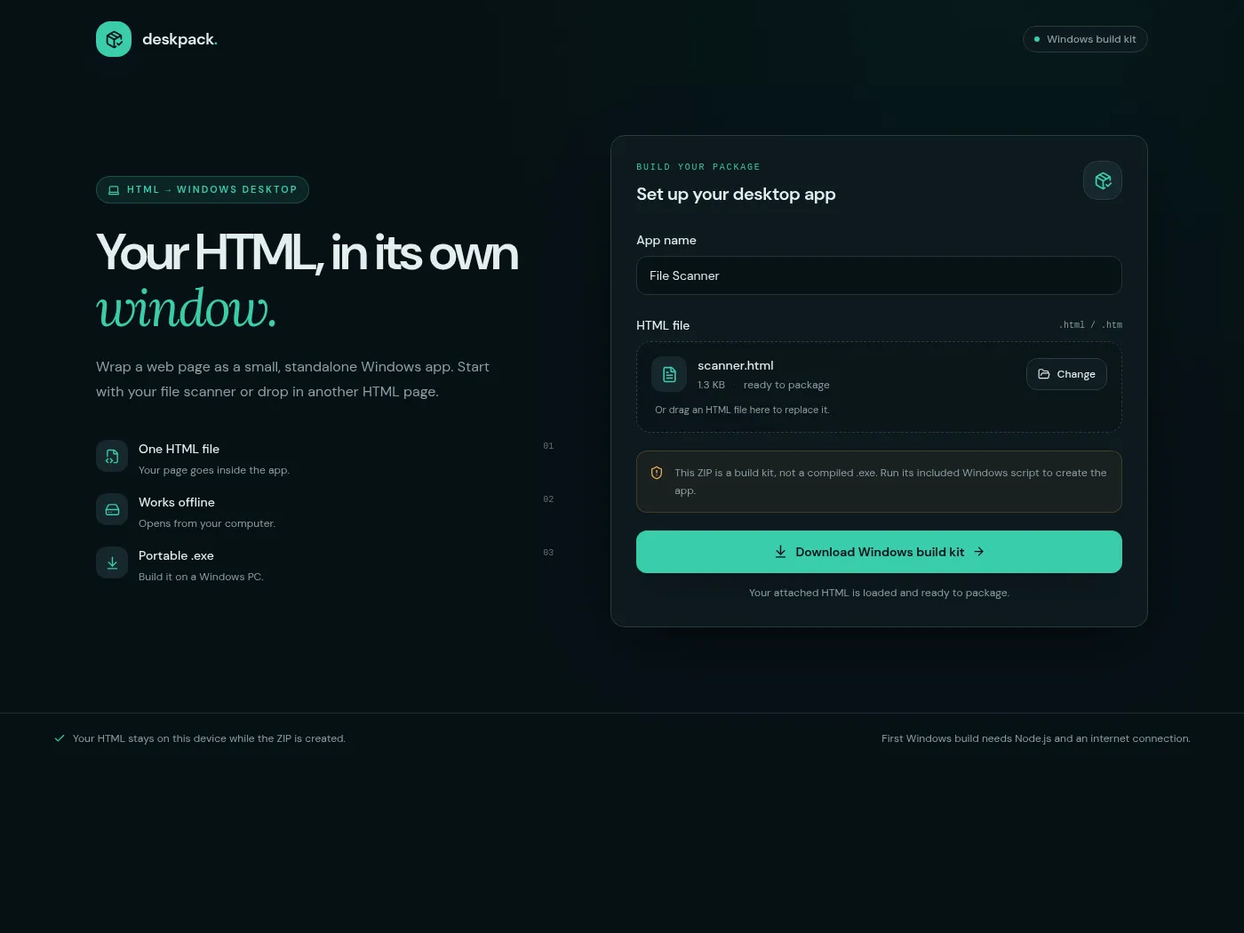 HTML to EXE Converter