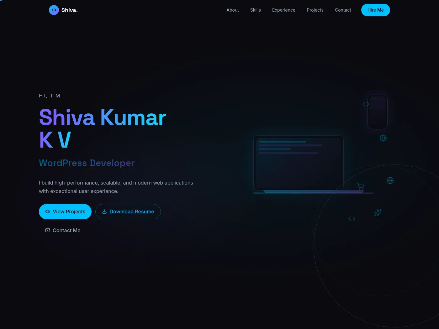 Shiva Kumar Premium Portfolio