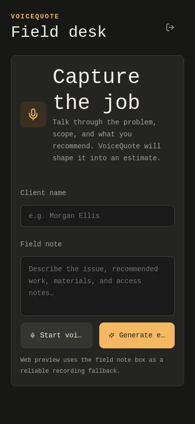 VoiceQuote Companion