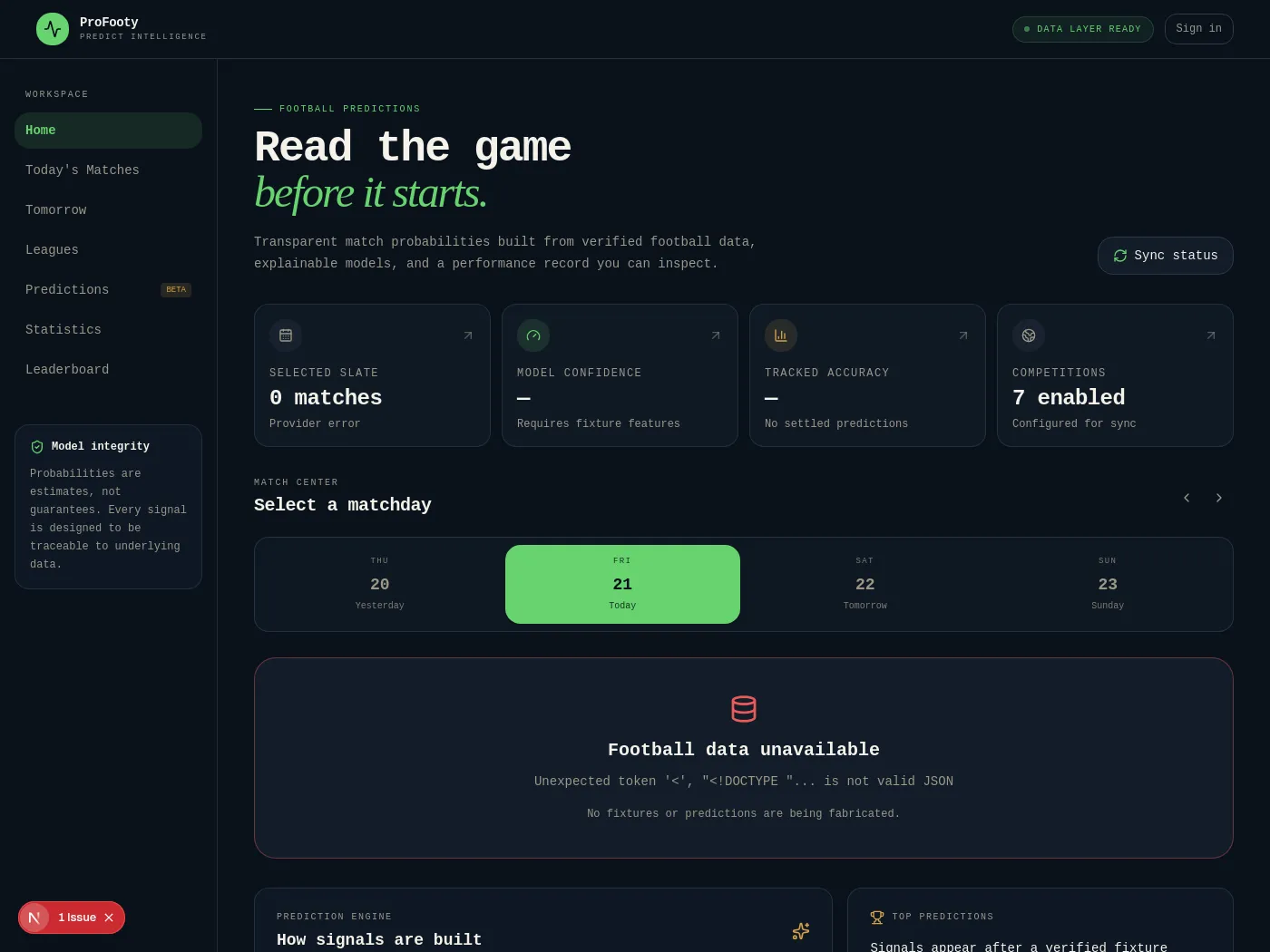 ProFooty Predict
