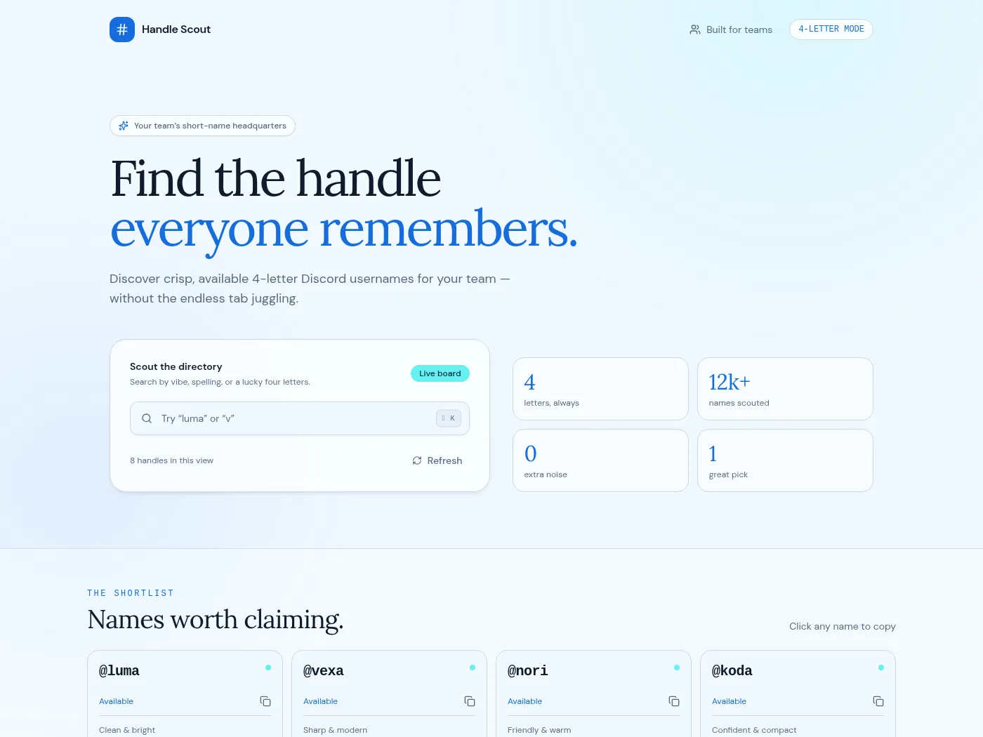 Discord Handle Finder