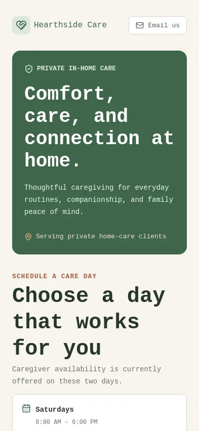 Caregiver Home Scheduler
