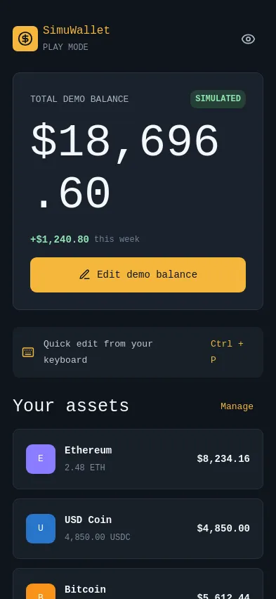 SimuWallet Play