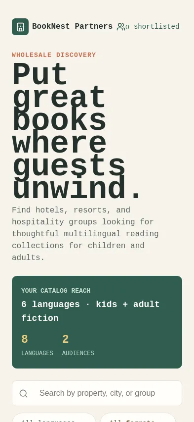 Multilingual Book Partner Finder