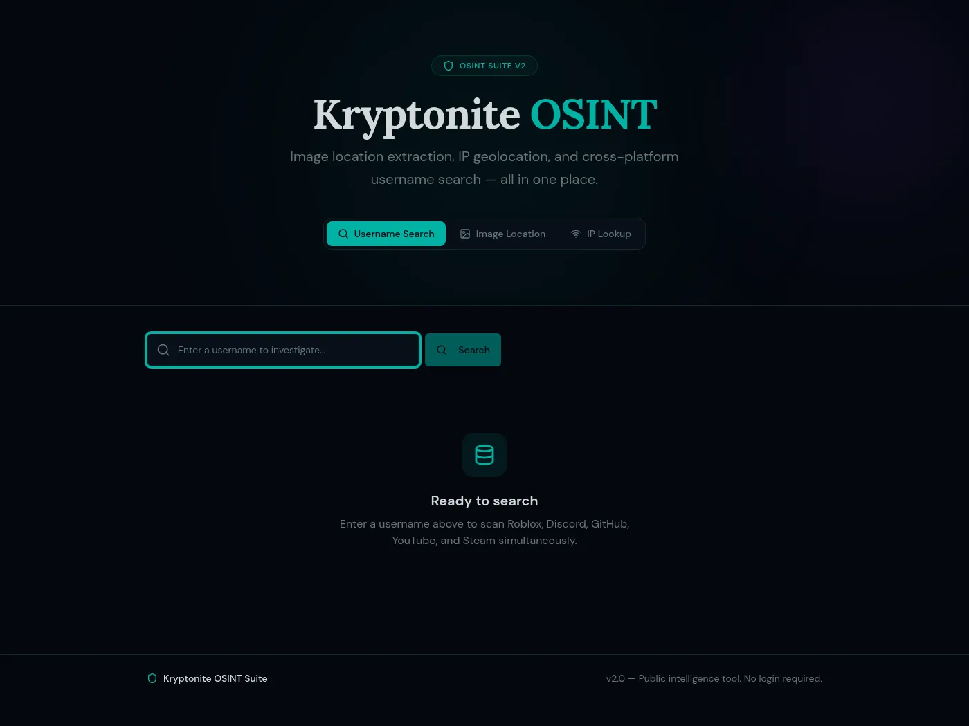 Kryptonite OSINT Suite