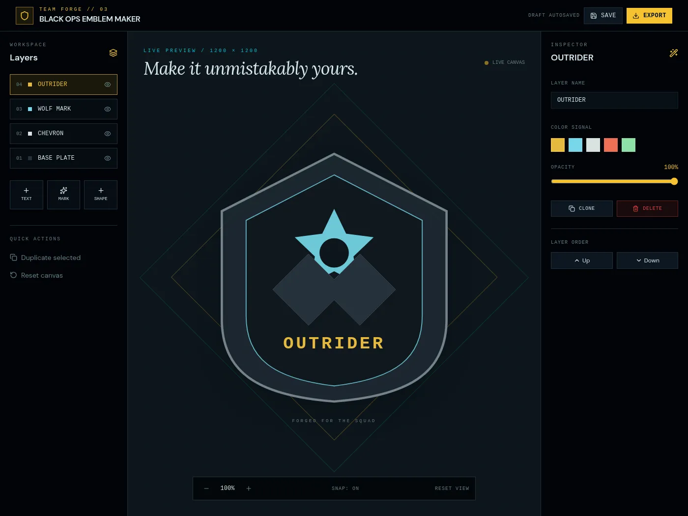 Black Ops Emblem Maker