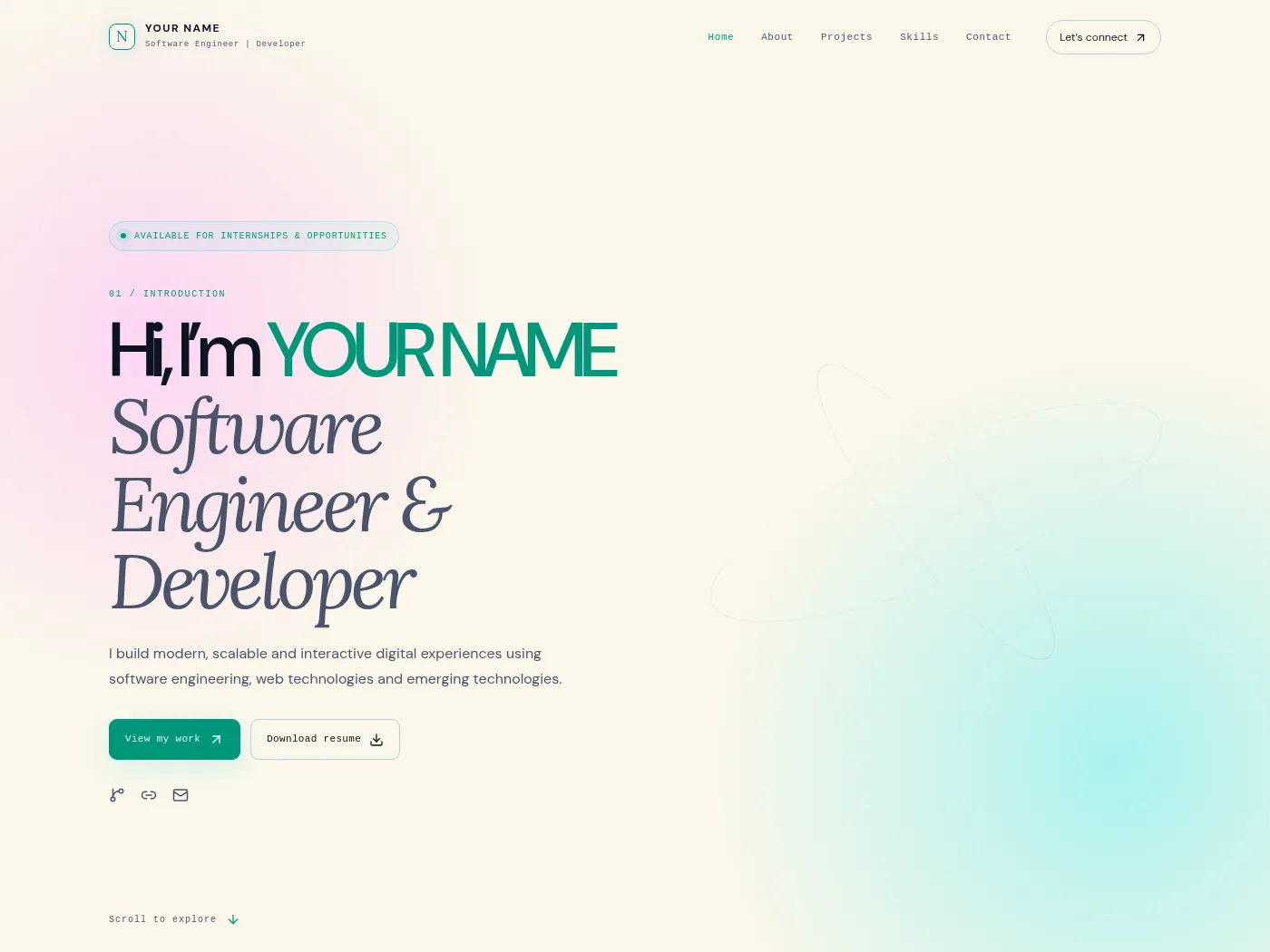 NeonDev Portfolio 3D Site