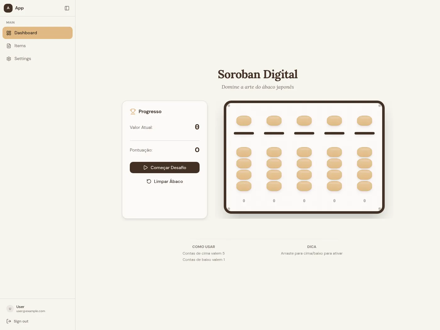 Simple Soroban Game
