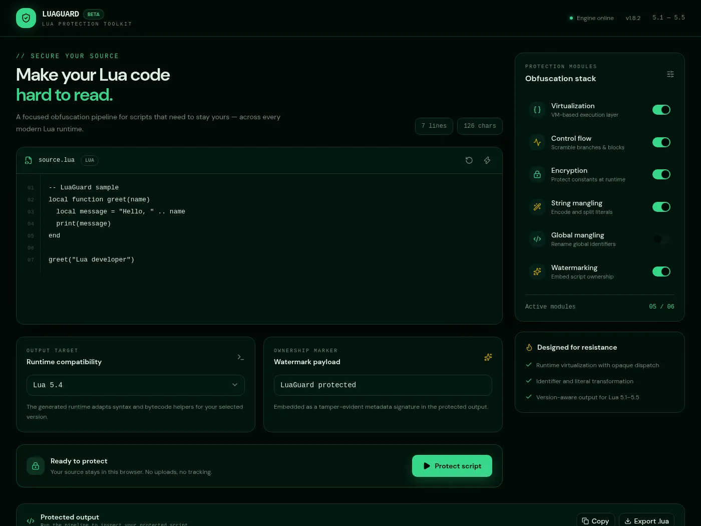 LuaGuard Obfuscator