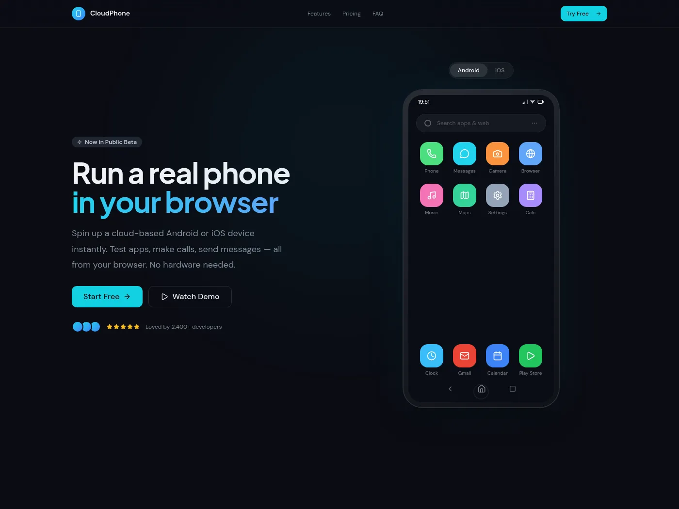 Cloud Phone Simulator