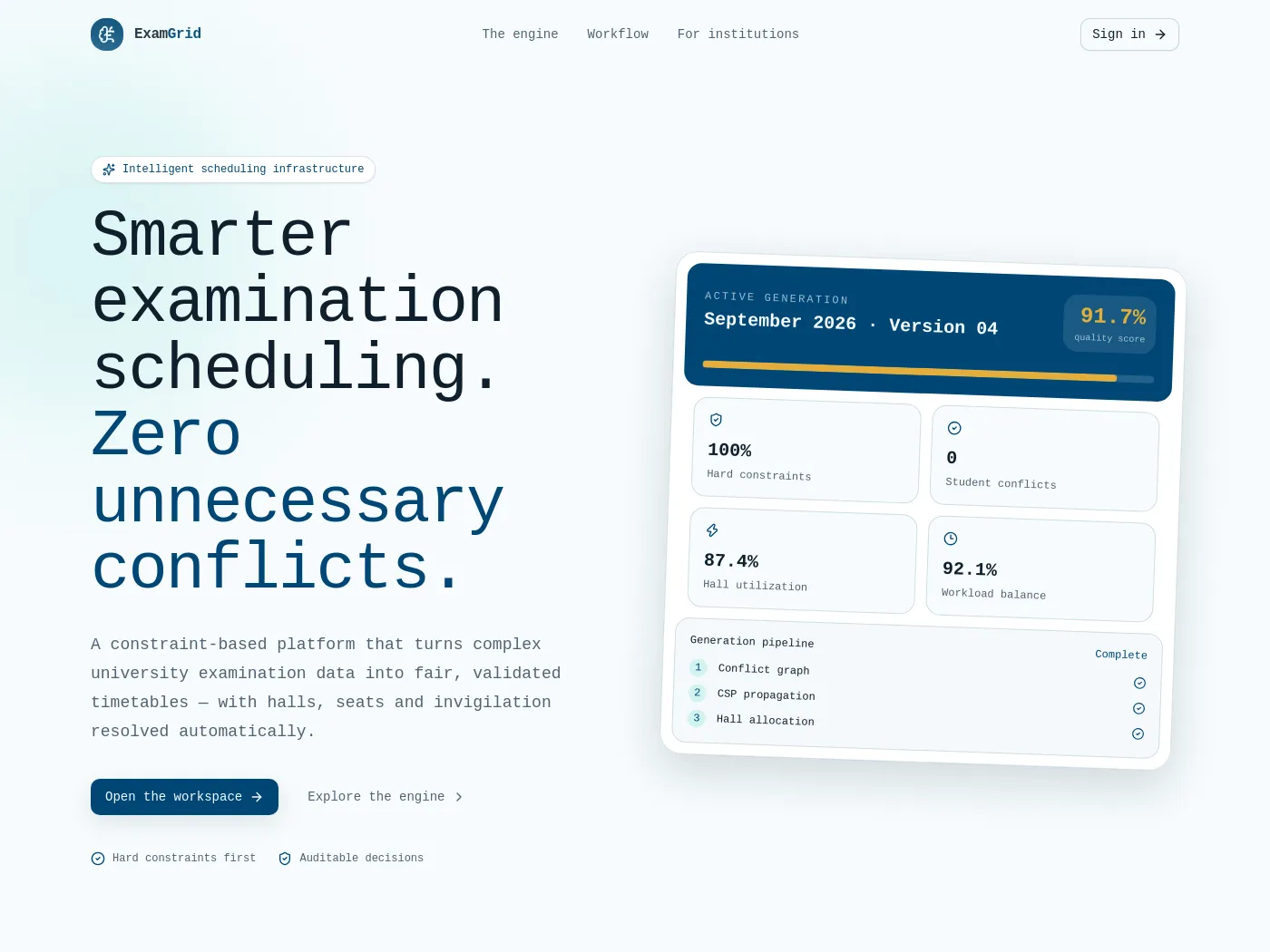 Smart Exam Scheduler