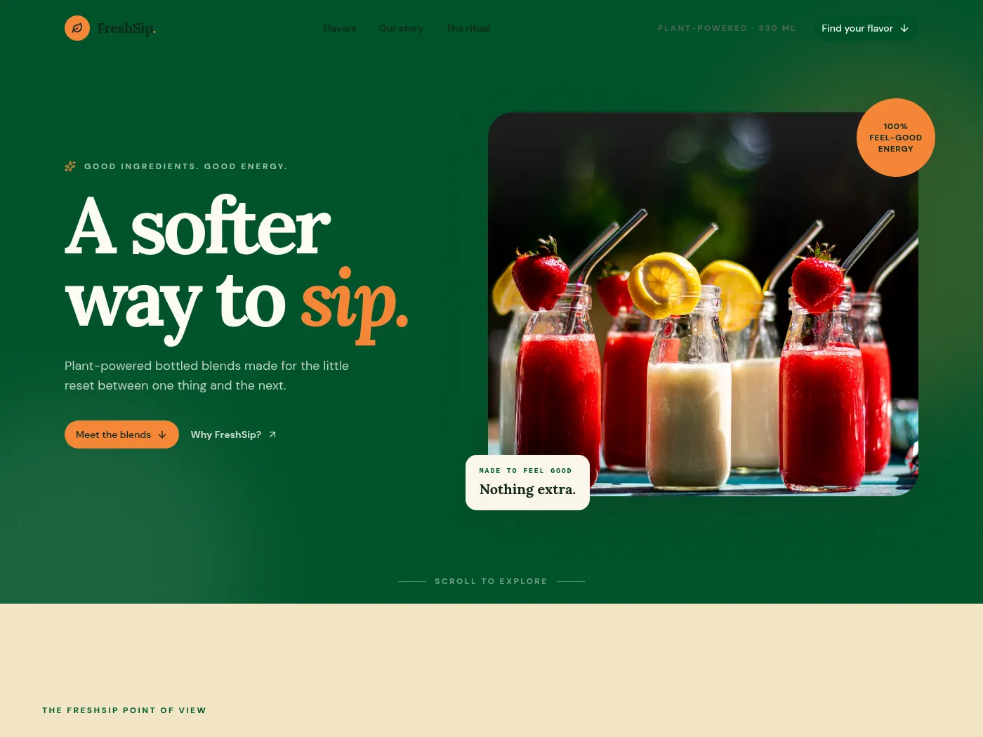 FreshSip Brand Website