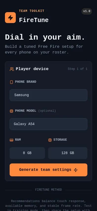 FireTune Recommender