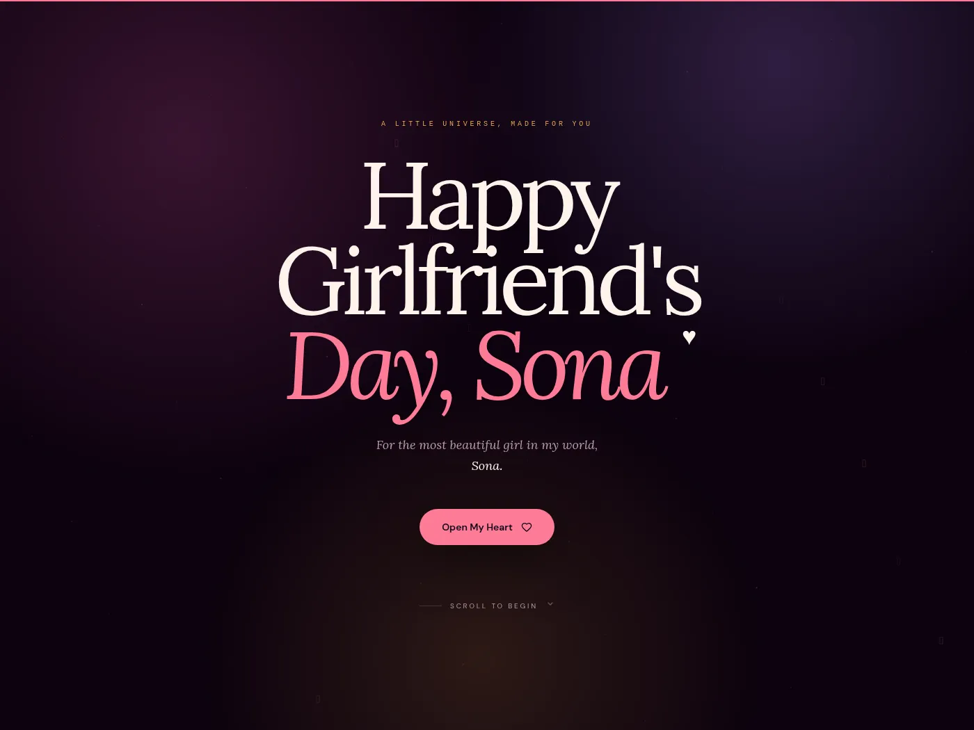 Sona Luxe Love Page