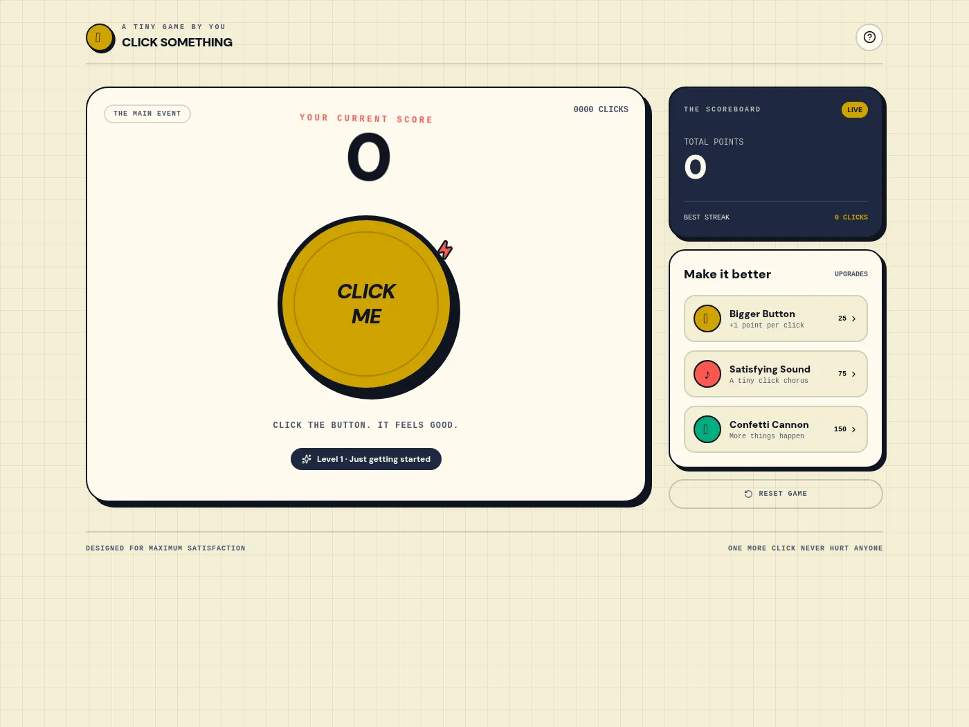 Stimulation Clicker Game