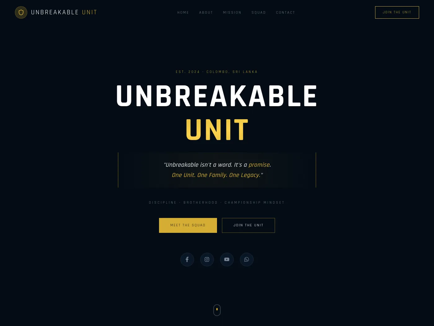Unbreakable Unit Cricket Site