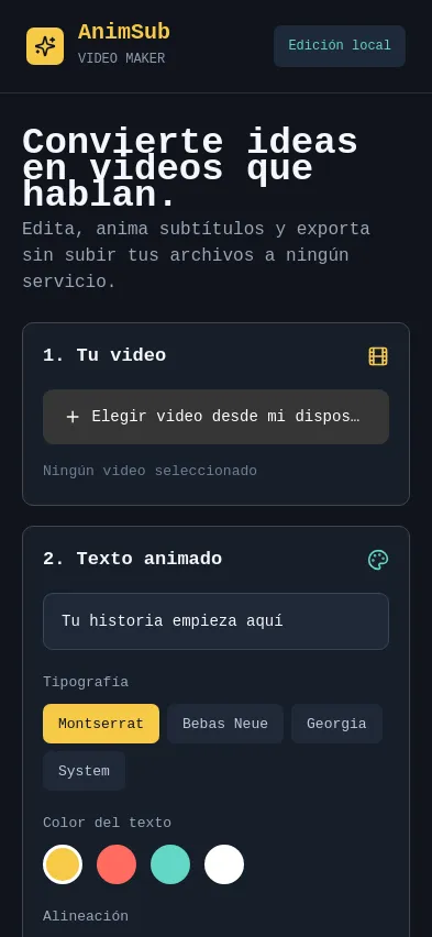 AnimSub Video Maker