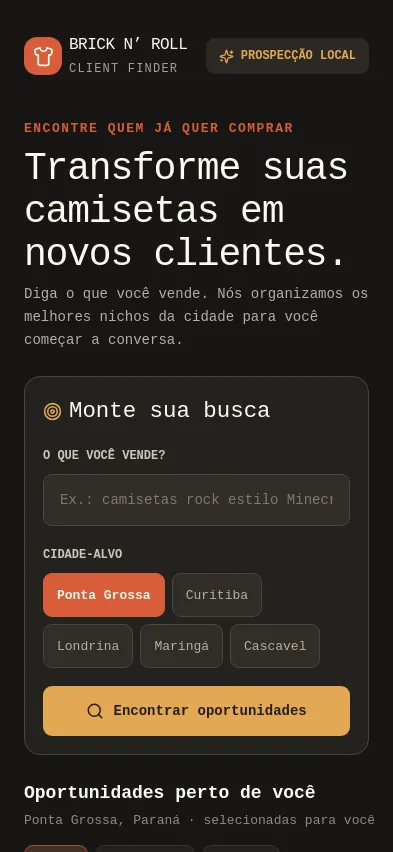 Brick N' Roll Finder