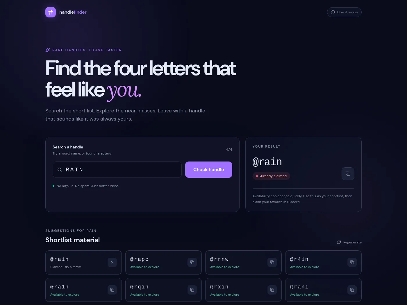Discord Handle Finder