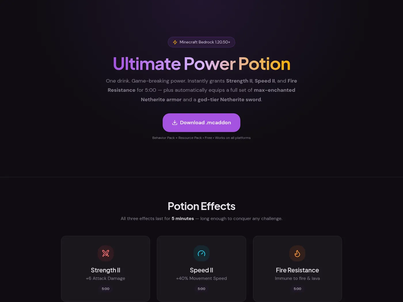 Ultimate Power Potion Mod