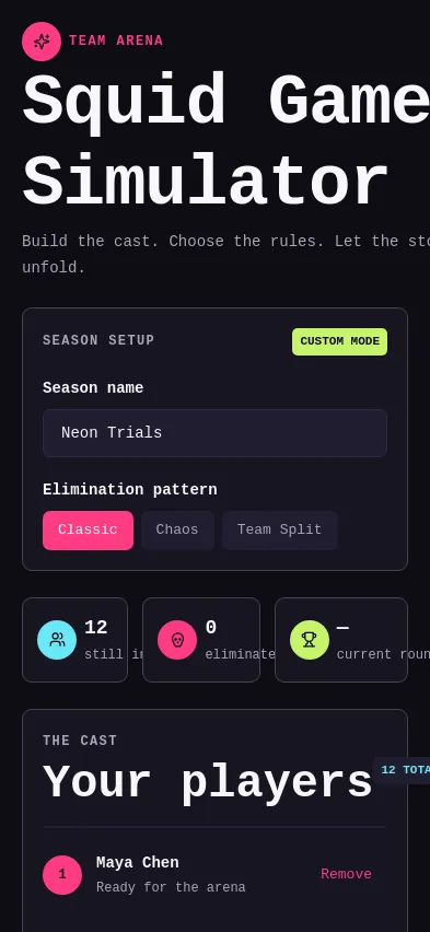 Squid Game Simulator