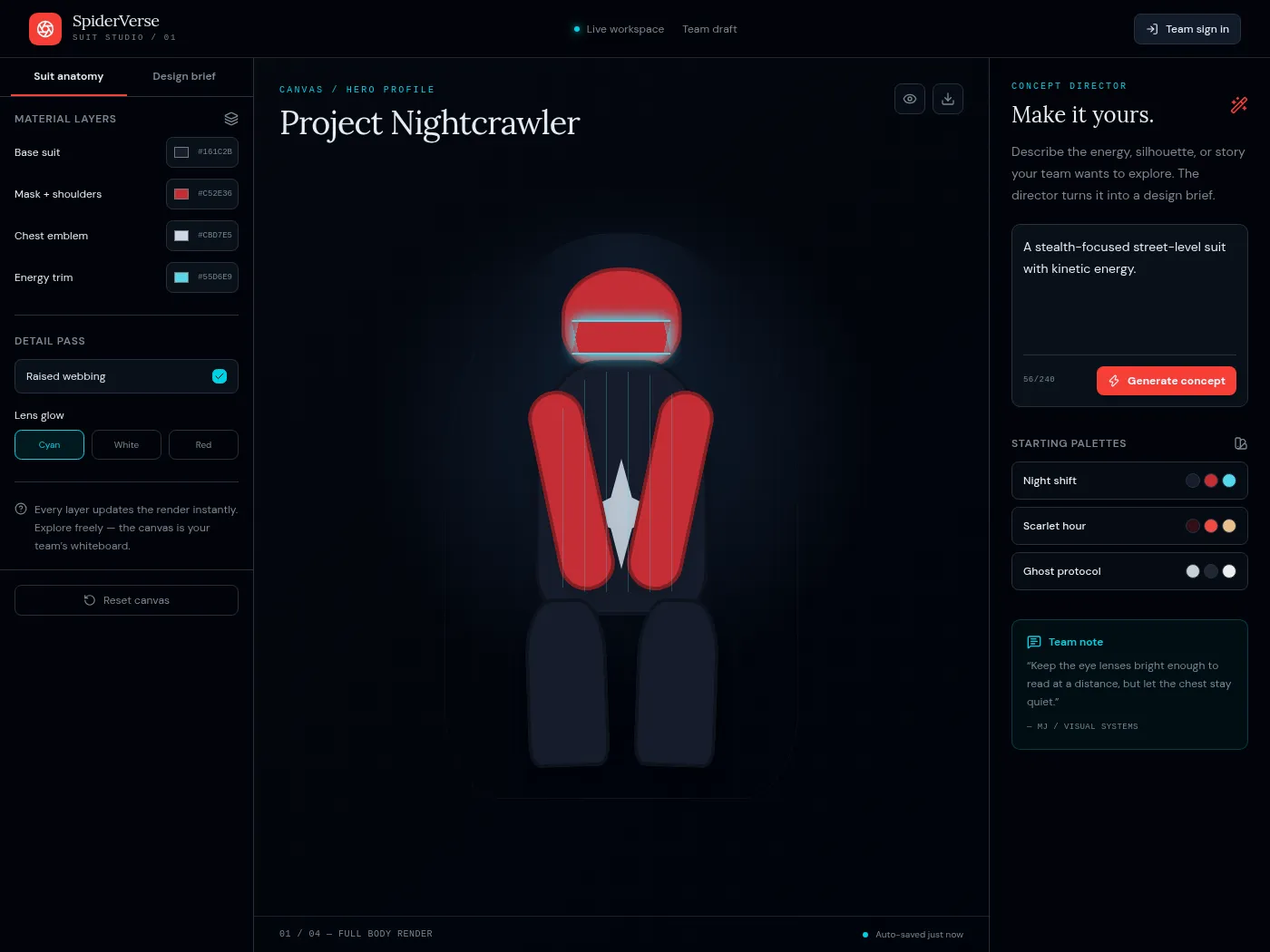 SpiderVerse Suit Studio