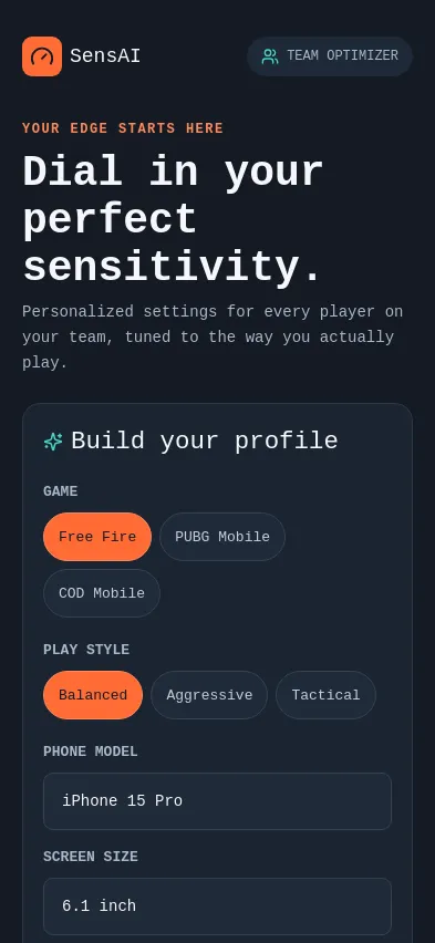 SensAI Mobile Optimizer