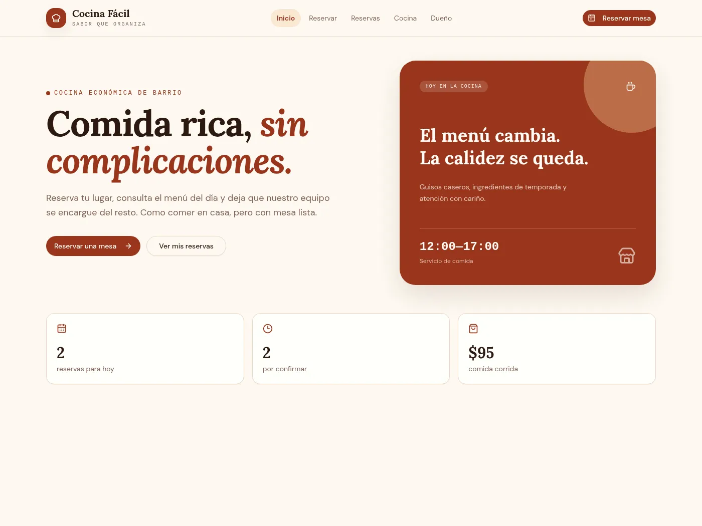 Cocina Flow Platform