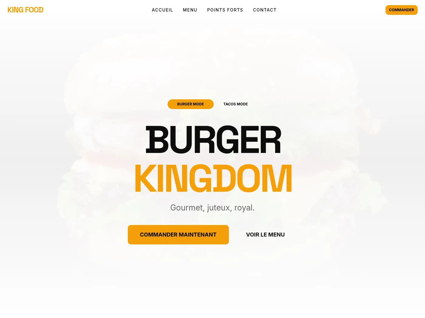 King Food Restaurant Site