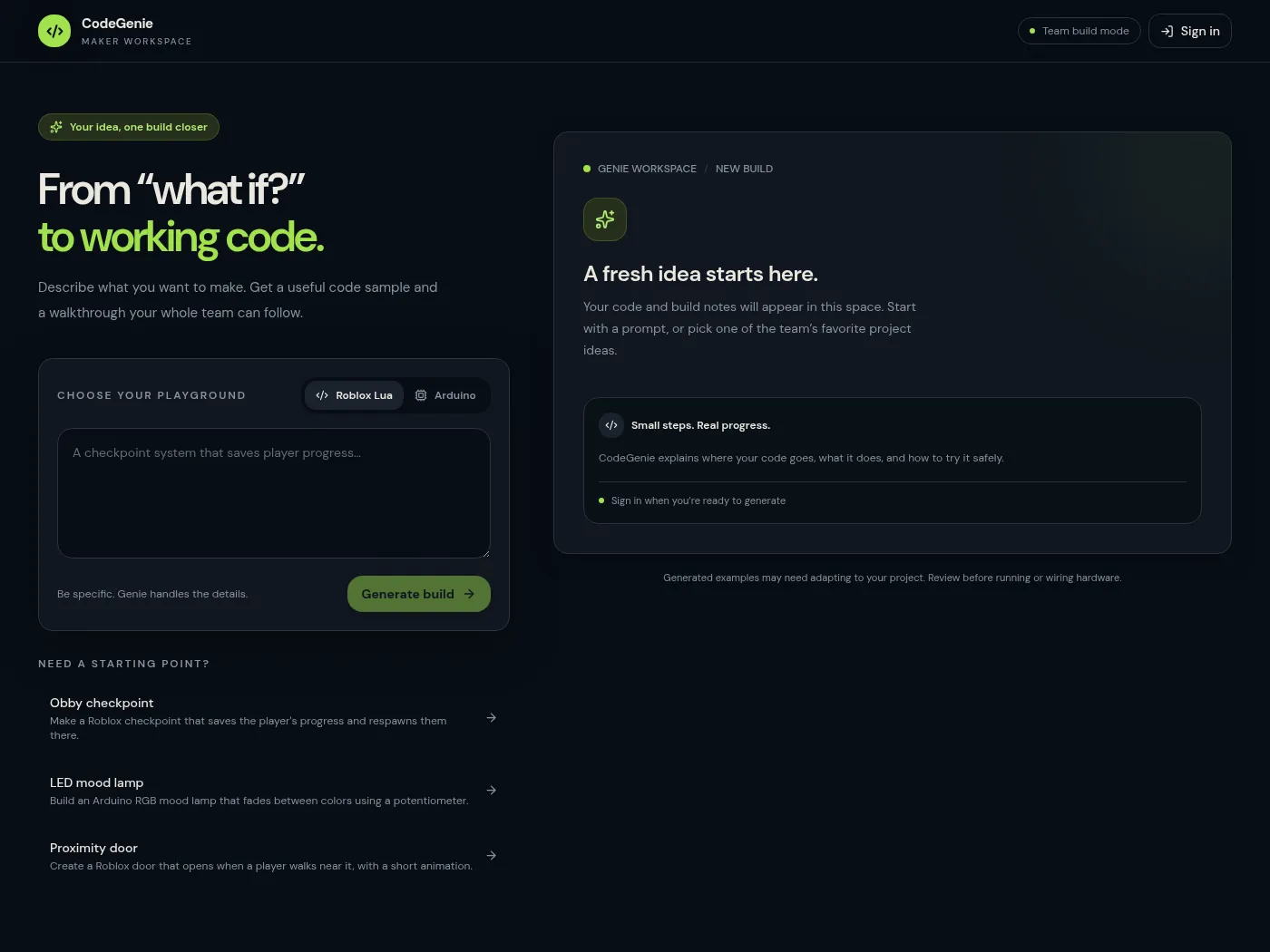 CodeGenie Assistant