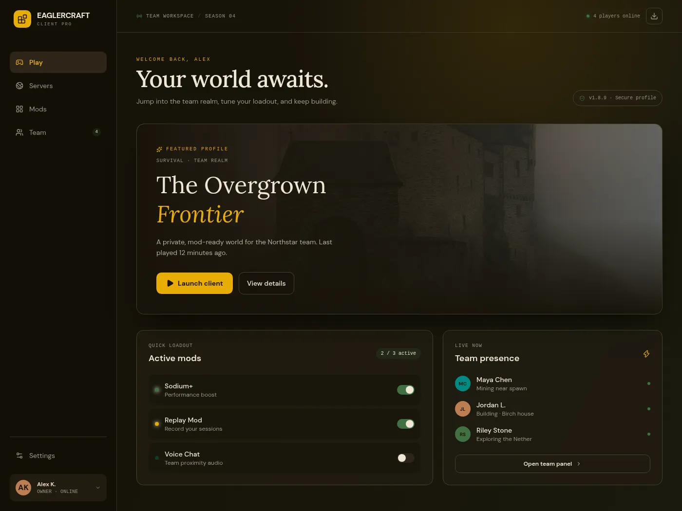 Eaglercraft Web Client Pro