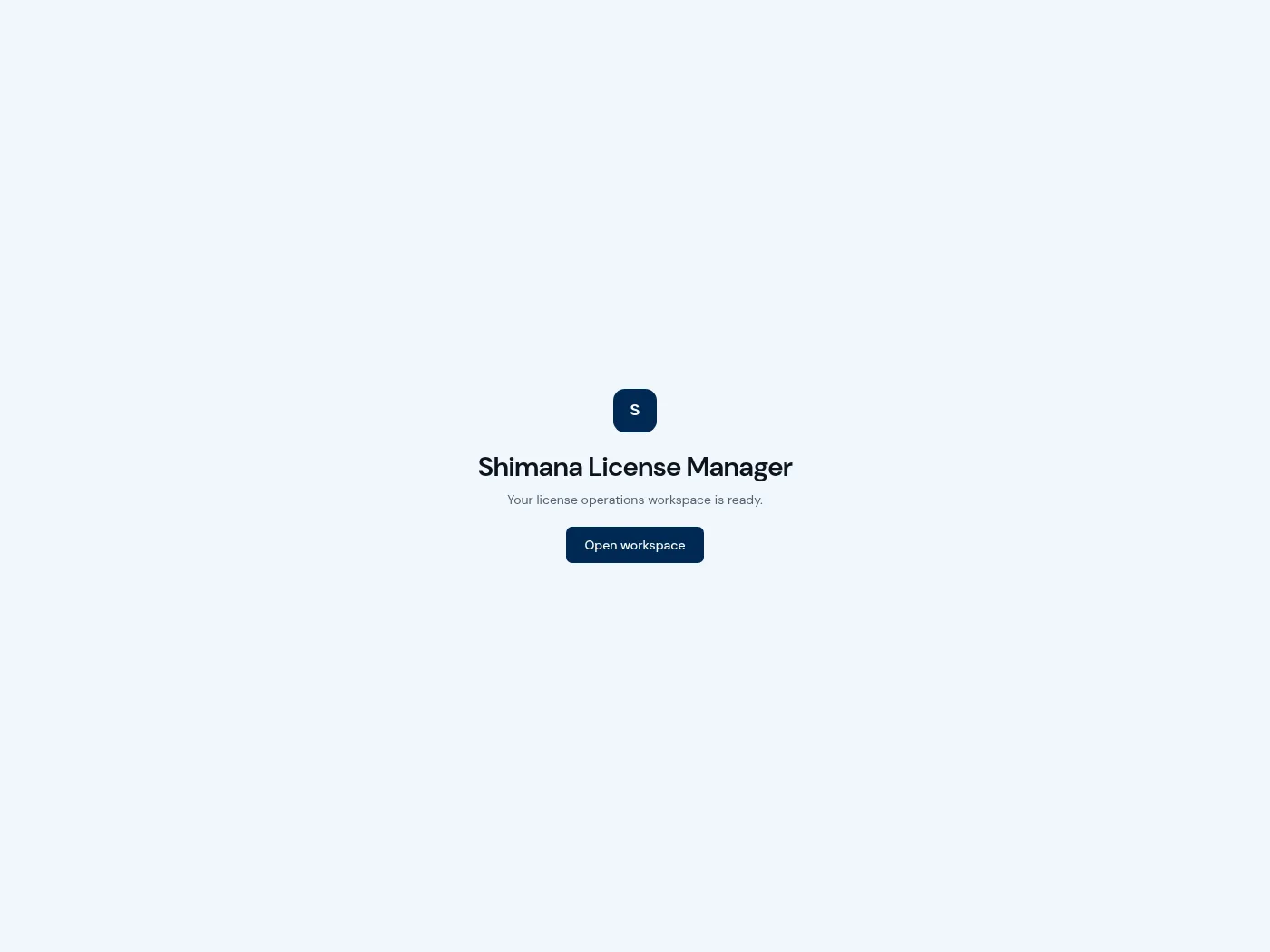 Shimana License Manager