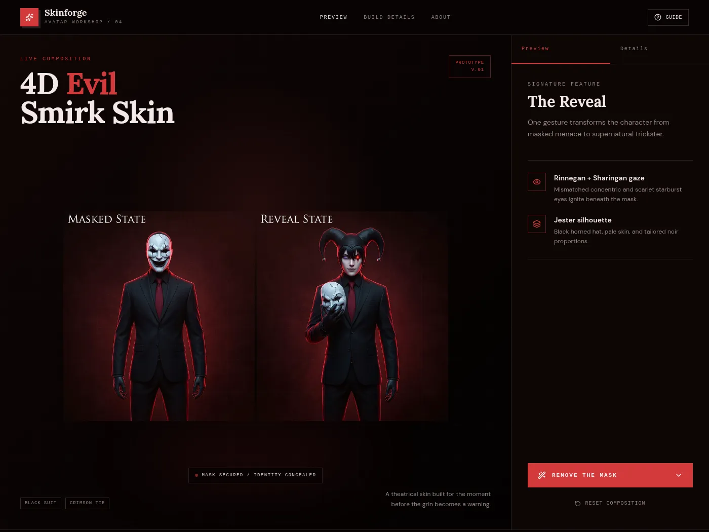 4D Evil Smirk Skin