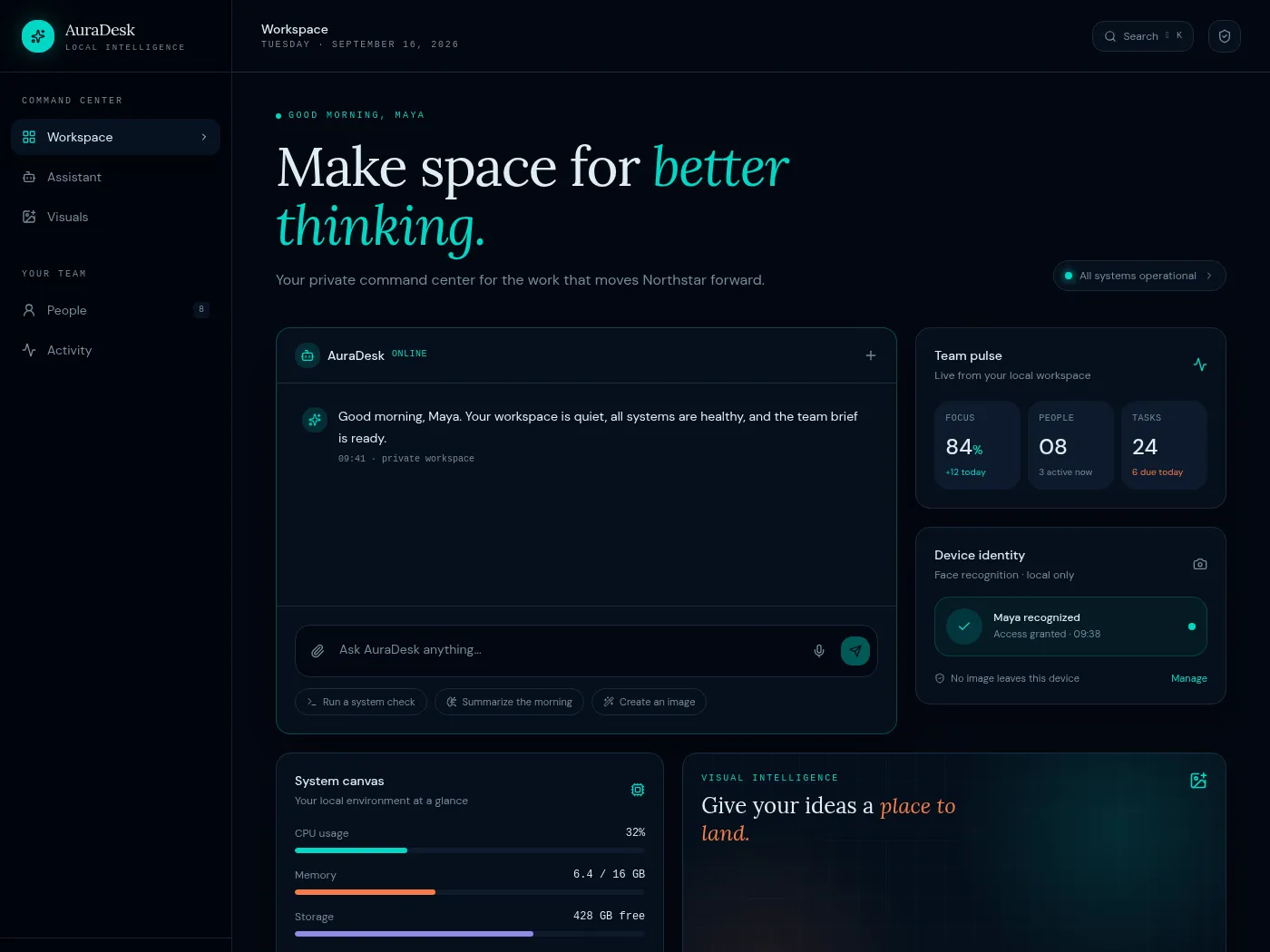 AuraDesk AI Assistant
