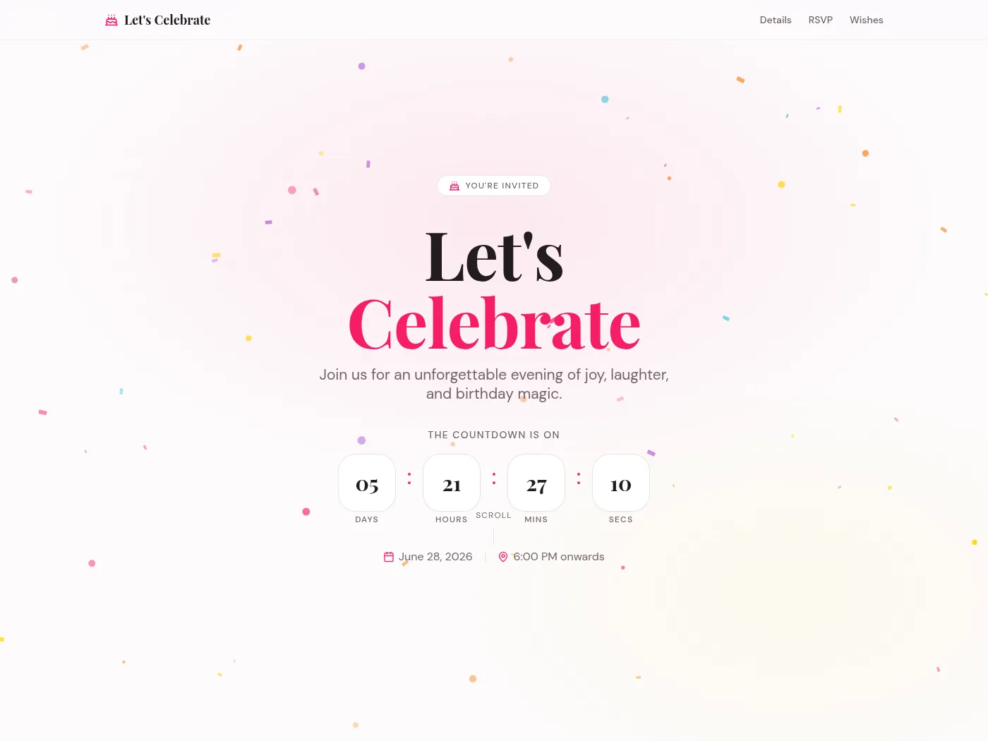 Birthday Bash Site