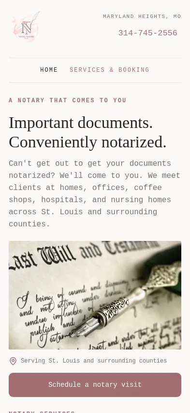 Travel Notary Scheduler