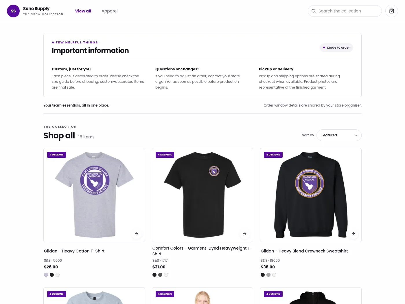 Custom Merch Storefront